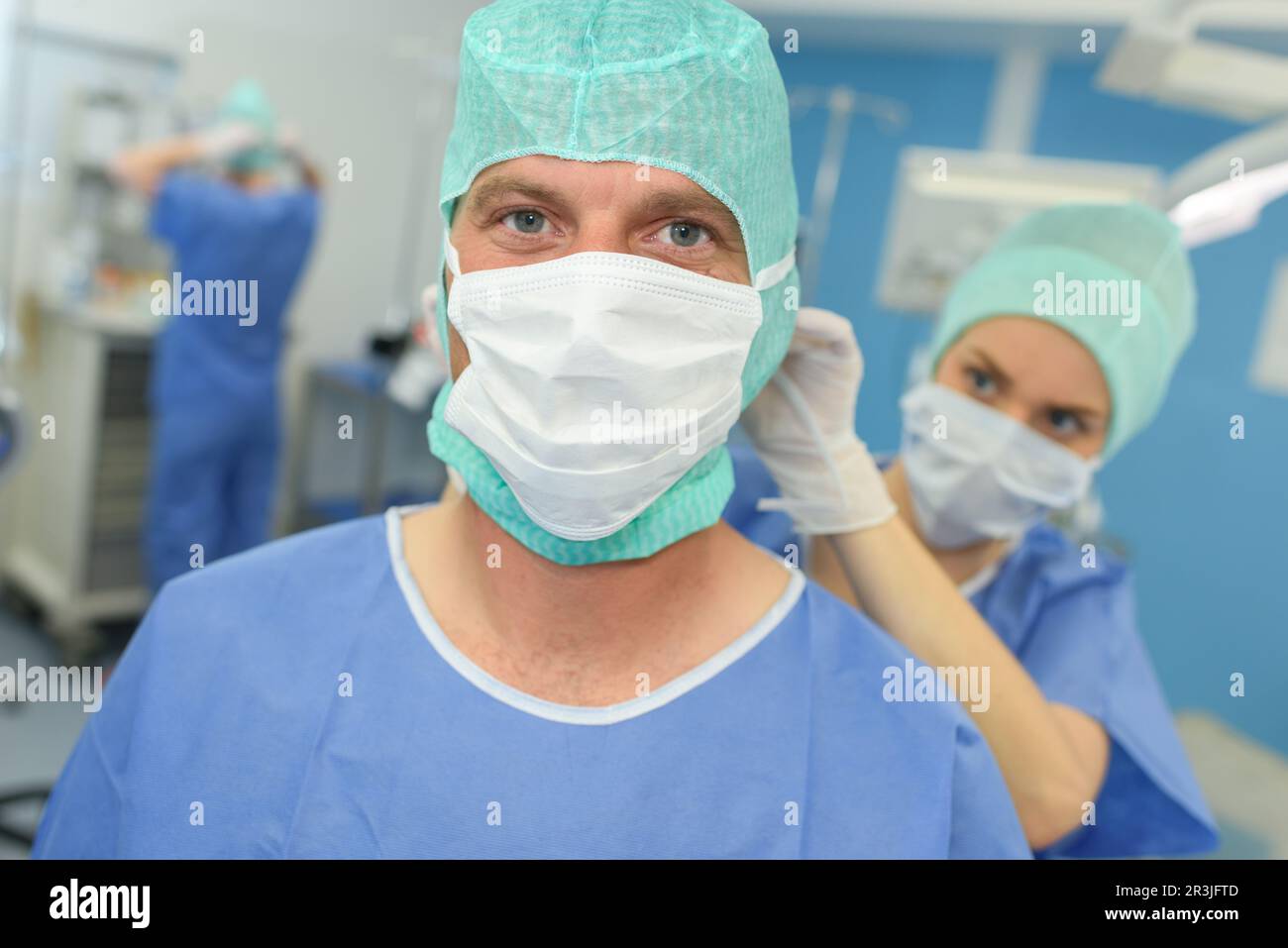 surgeon ready for the next operation Stock Photo - Alamy