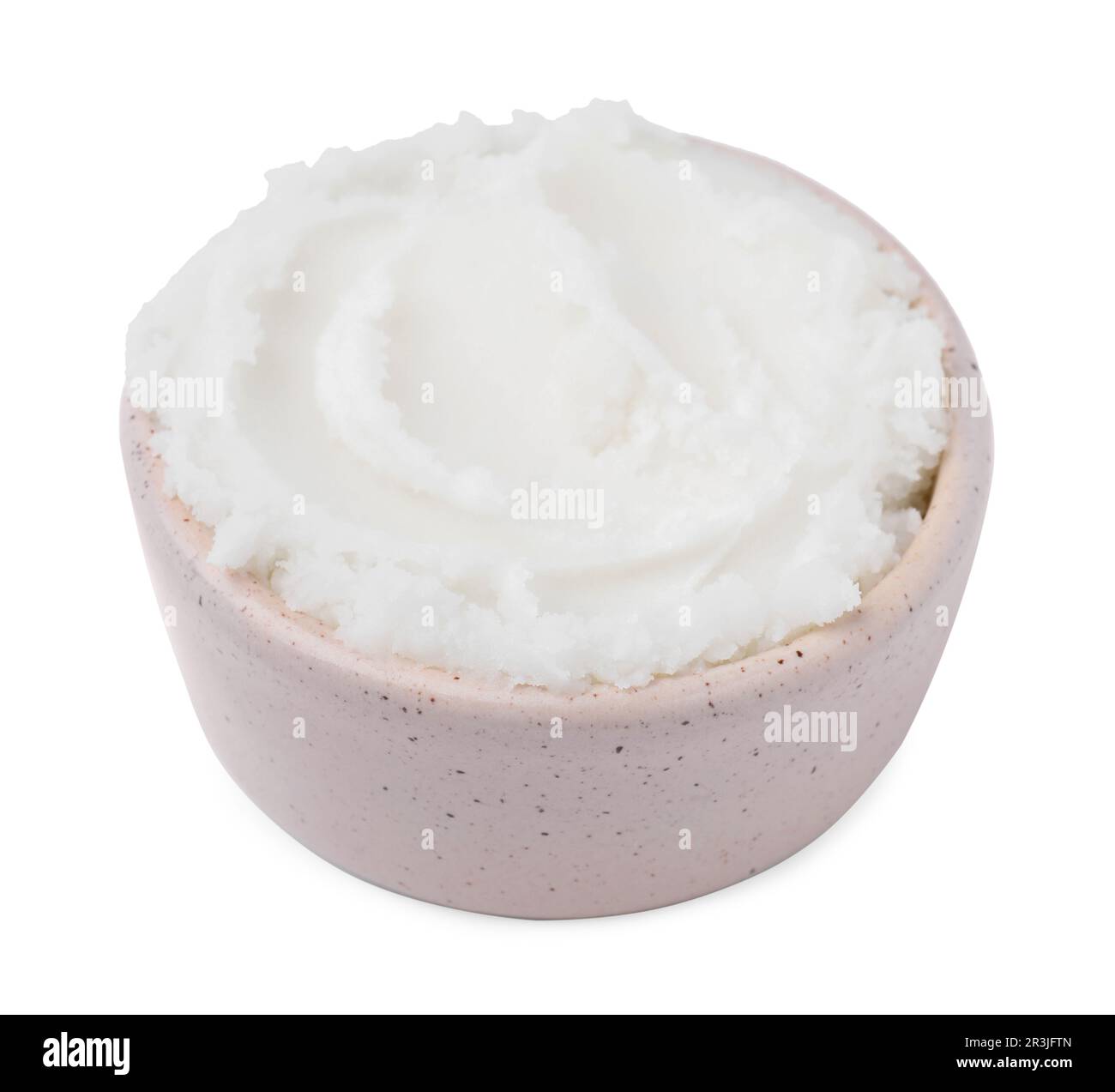 Delicious pork lard in bowl isolated on white Stock Photo - Alamy