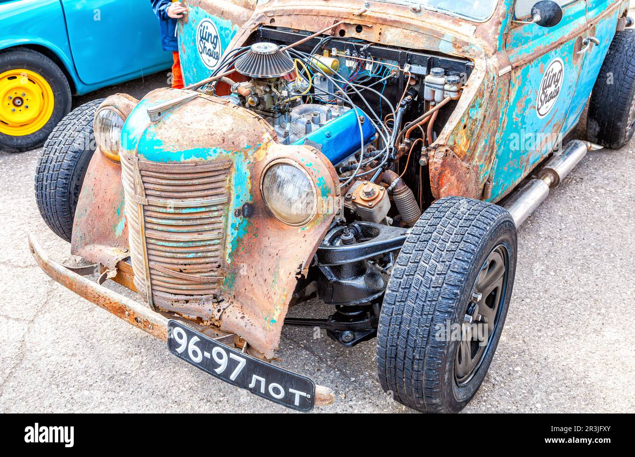 Samara, Russia - May 14, 2023: Customized classic hot rod vehicle with ...