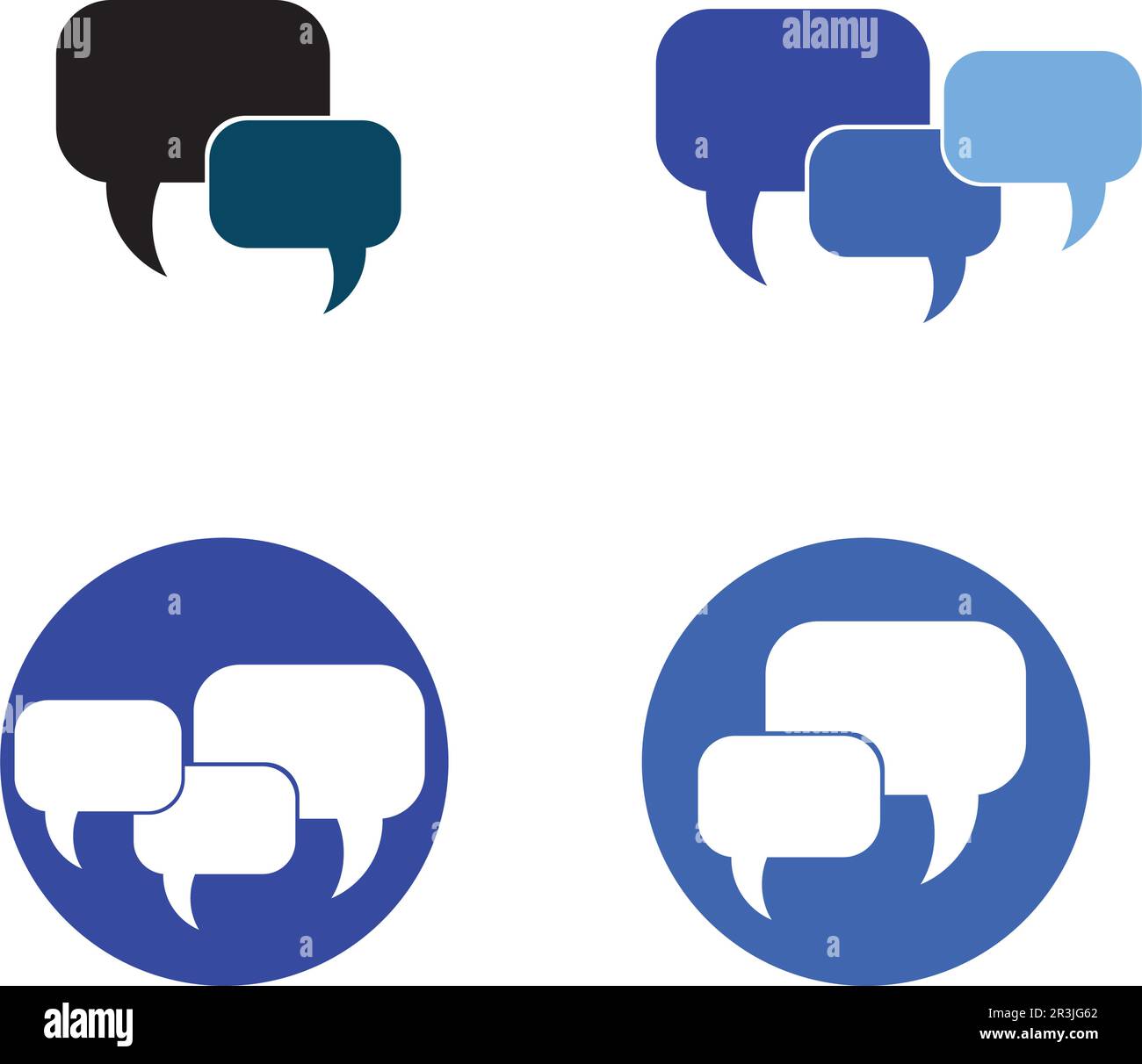 chat and message symbol vector logo design Stock Vector Image & Art - Alamy