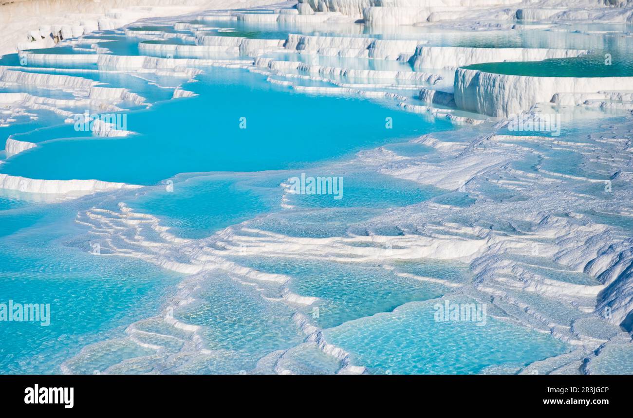 Turkey natural travertine pools hi-res stock photography and images - Alamy