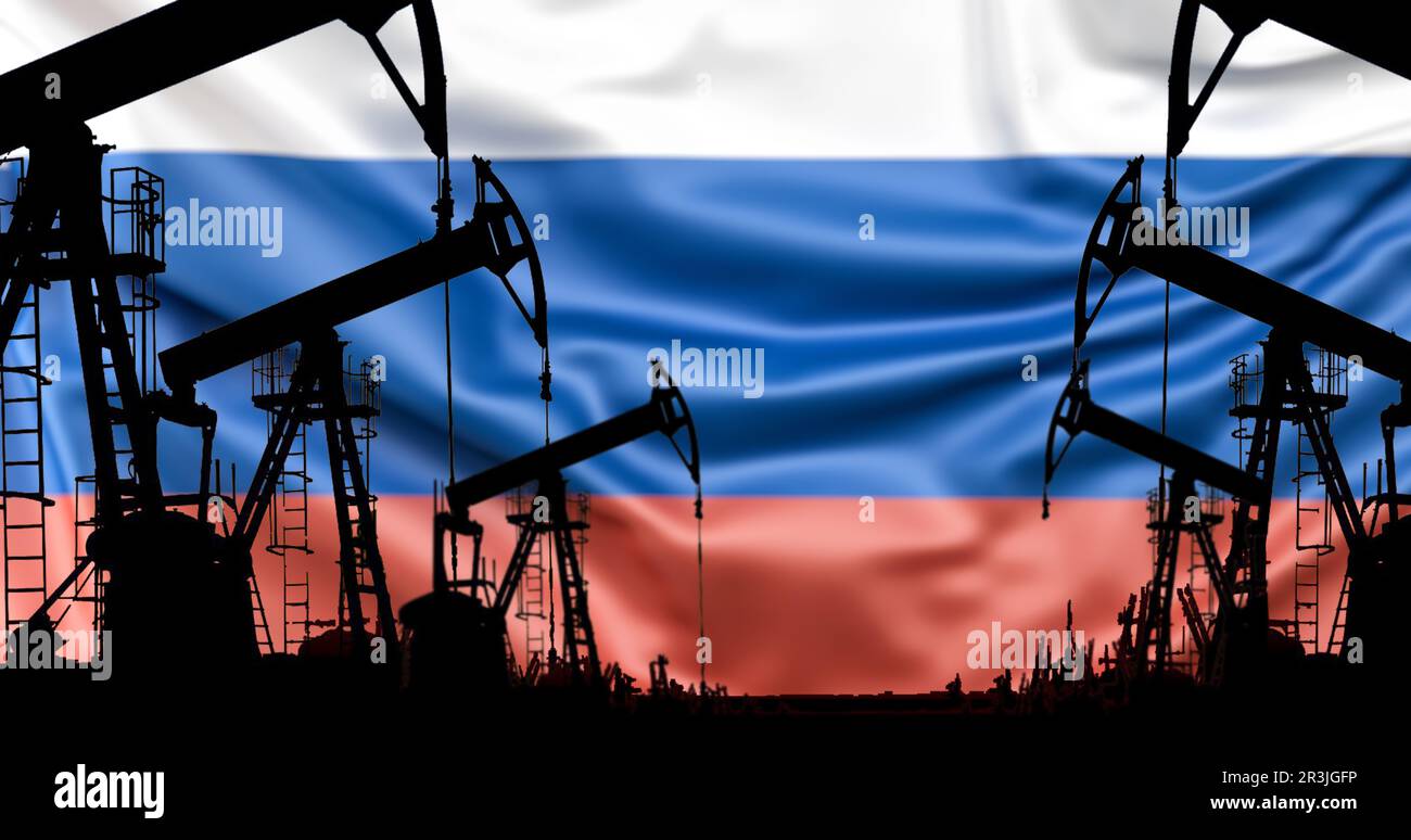 Sanctions, price fixing, ban on oil purchases in Russia. Oil pumps ...