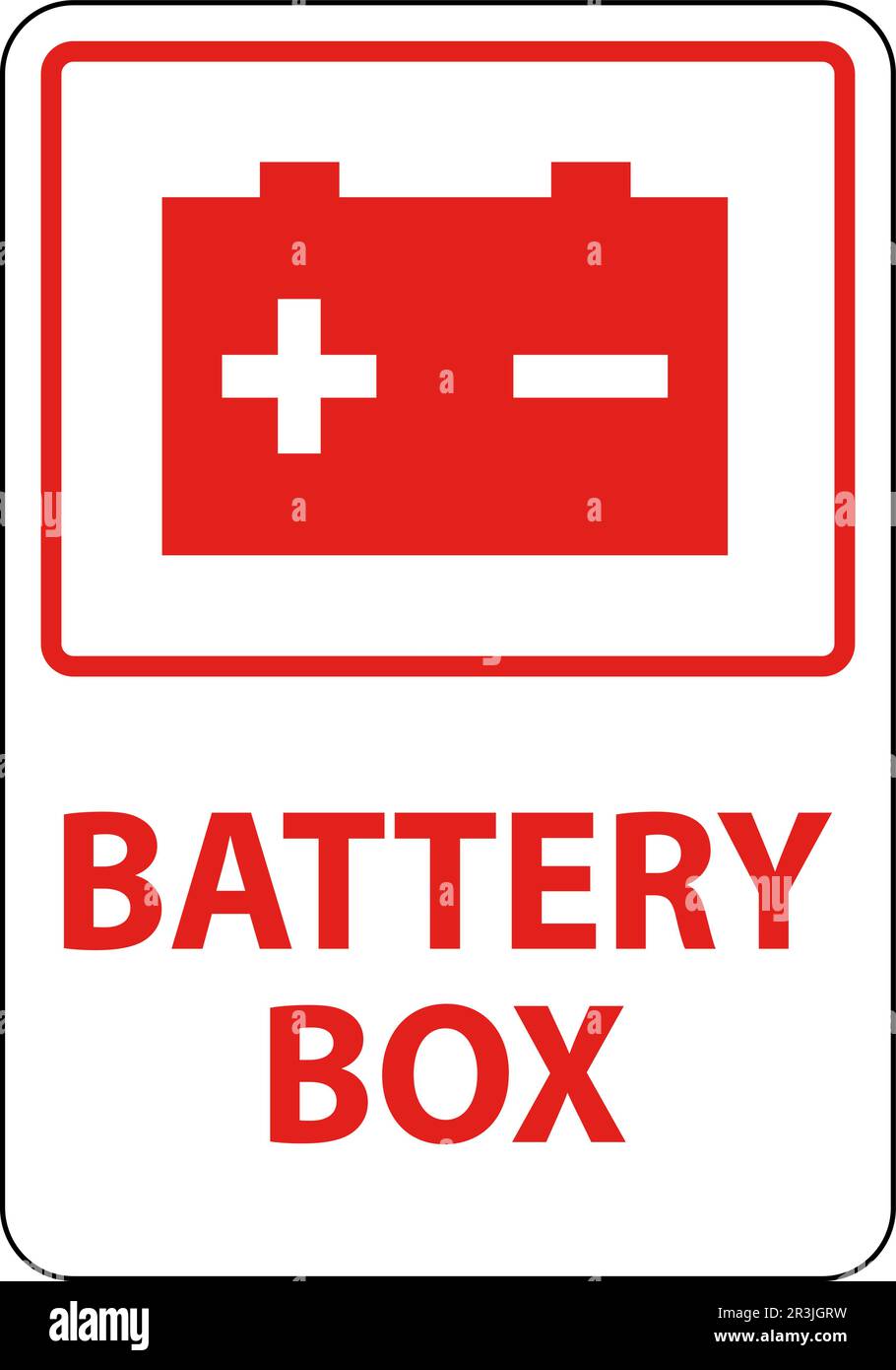 Symbol Battery Sign Battery Box On White Background Stock Vector Image ...