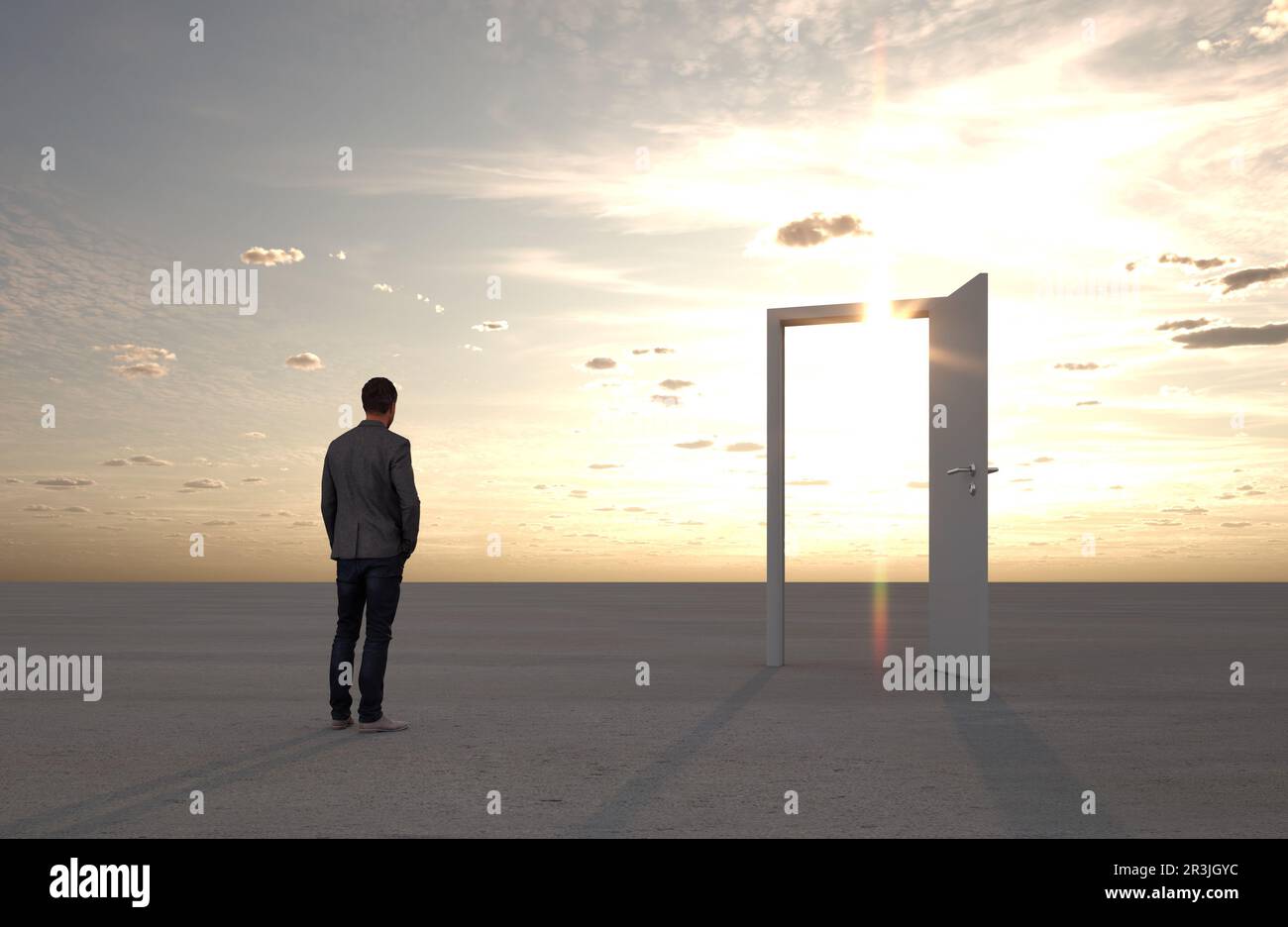 Abstract businessman in front of background - 3D Illustration Stock ...