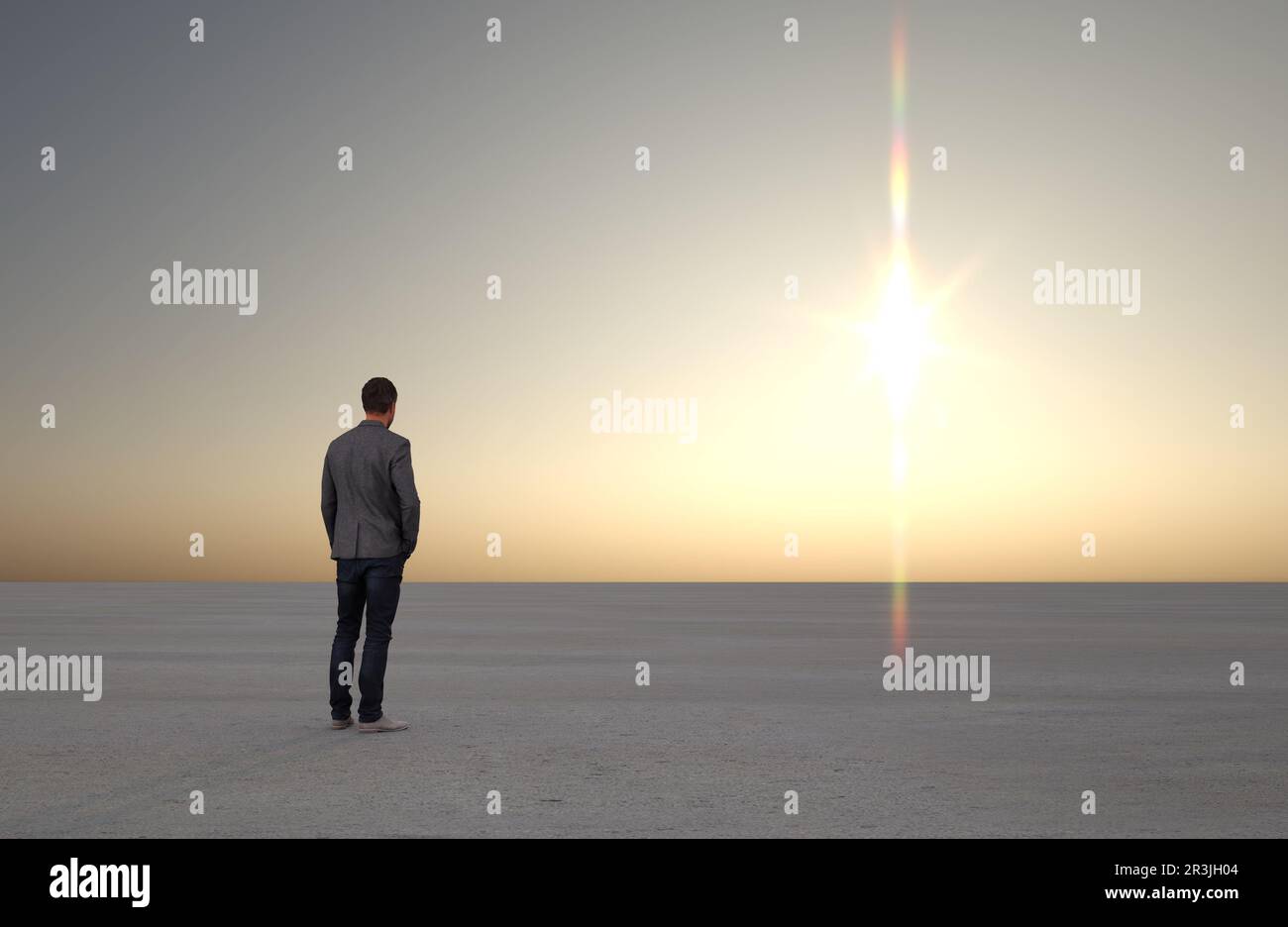 Abstract businessman in front of background - 3D Illustration Stock ...