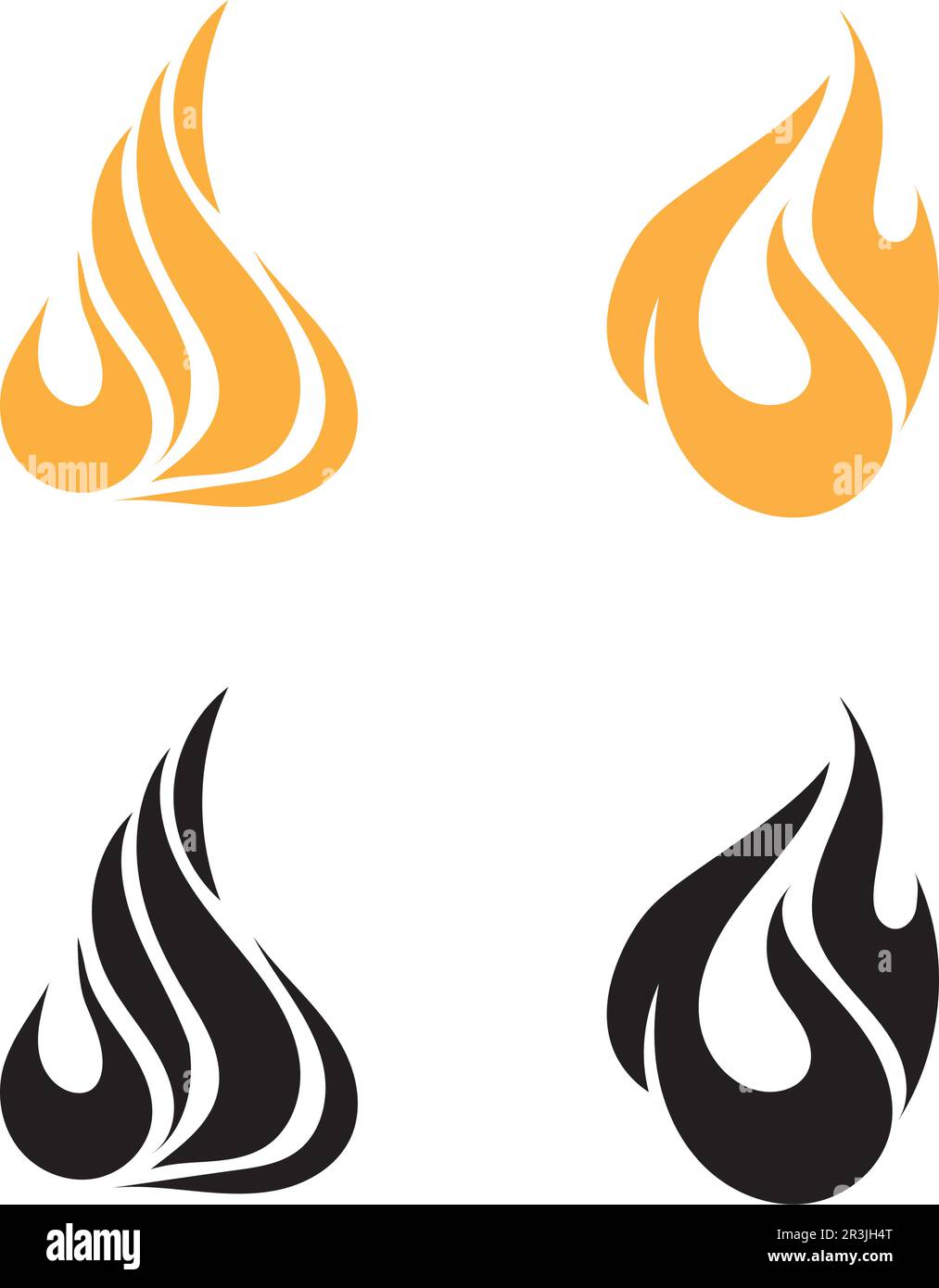 Fire flame nature logo and symbols icons template Stock Vector Image ...