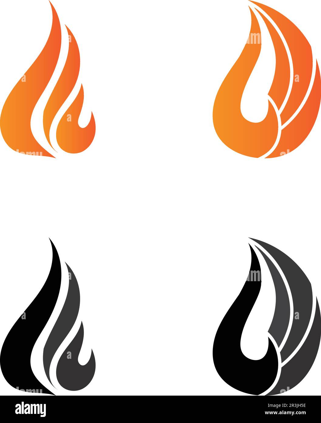 Fire flame nature logo and symbols icons template Stock Vector Image ...