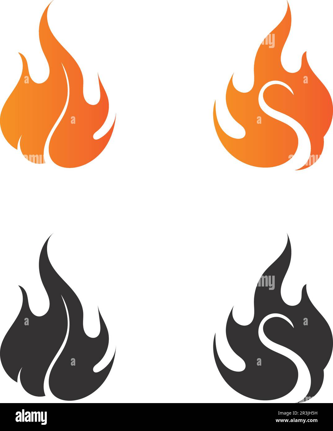 Fire flame nature logo and symbols icons template Stock Vector Image ...