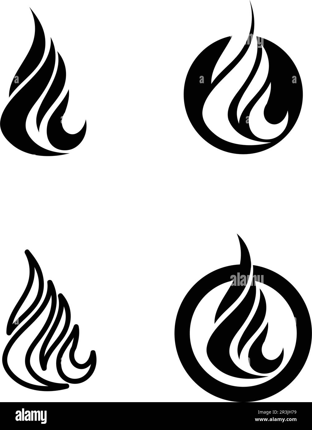 Fire flame nature logo and symbols icons template Stock Vector Image ...