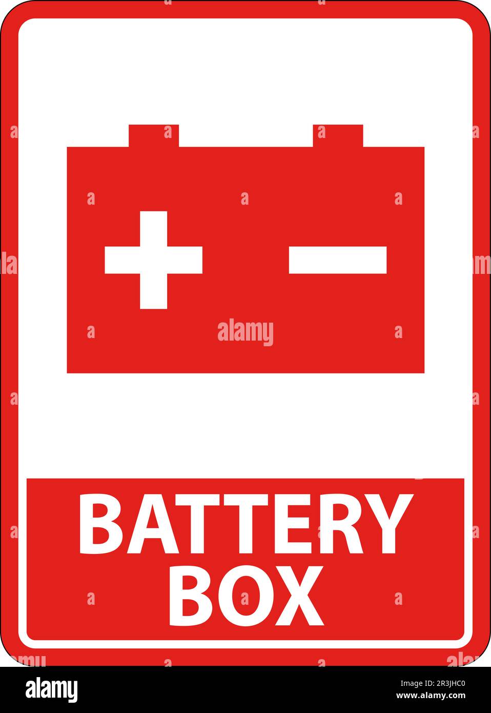 Symbol Battery Sign Battery Box On White Background Stock Vector Image ...
