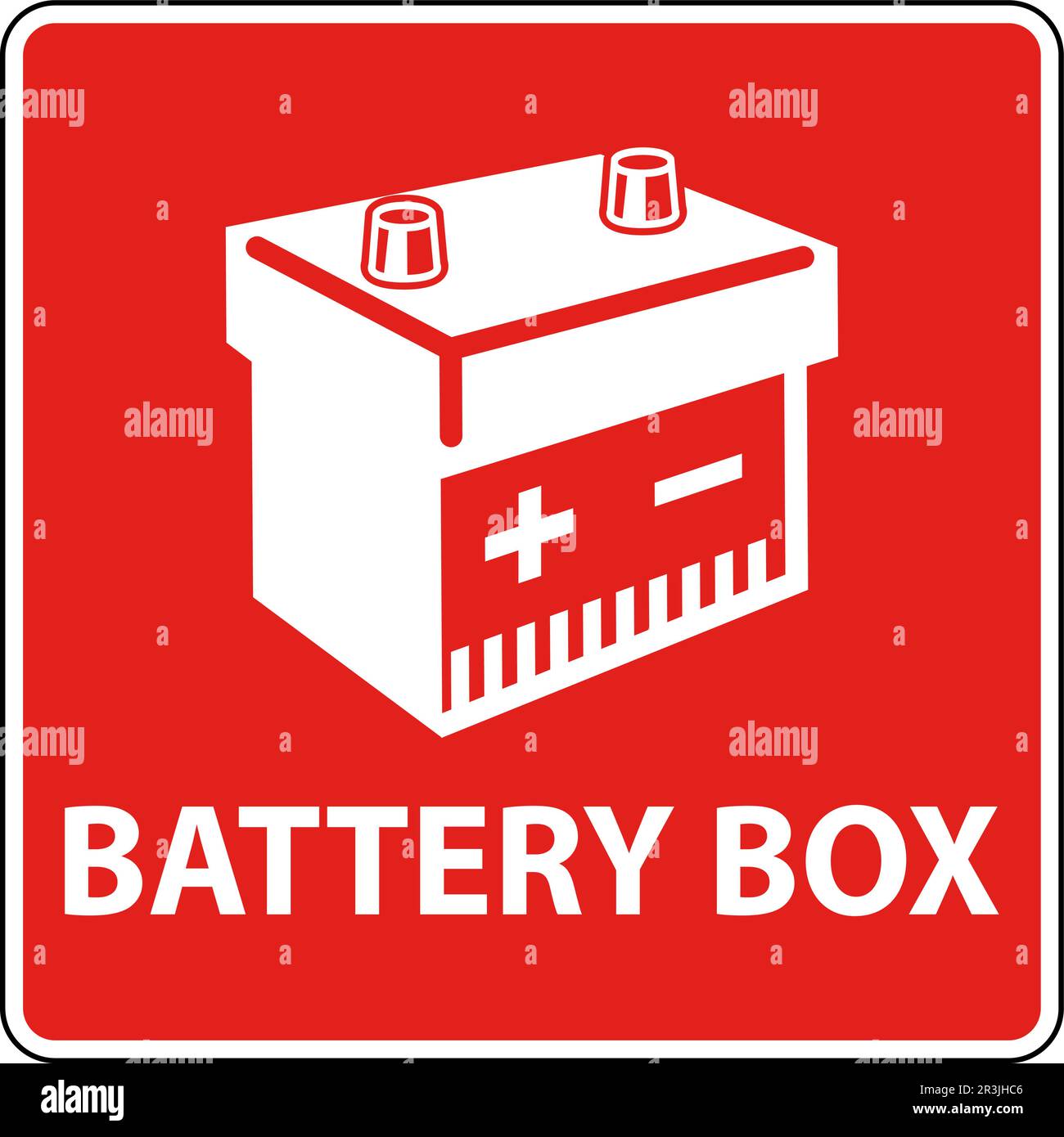 Symbol Battery Sign Battery Box On White Background Stock Vector Image ...