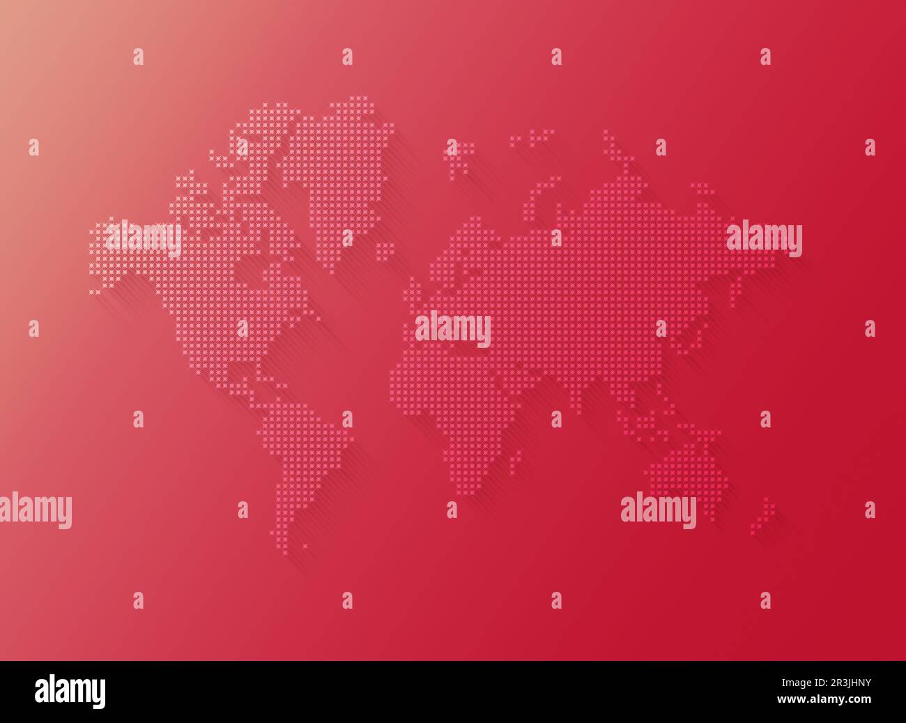 Illustration of a world map made of stars isolated on a pink background ...