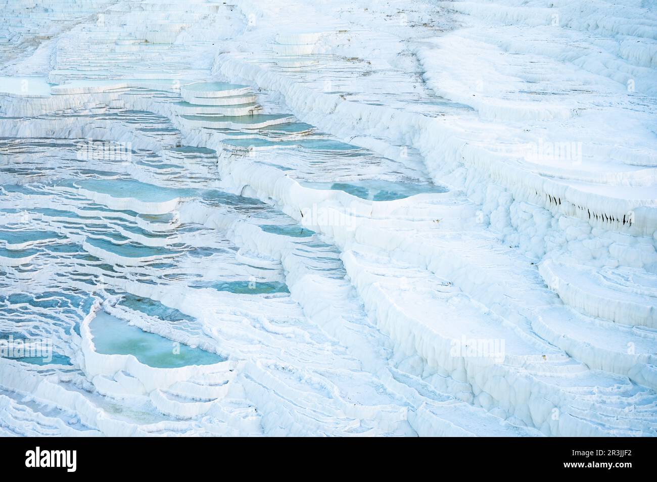 Natural travertine pools and terraces Stock Photo - Alamy