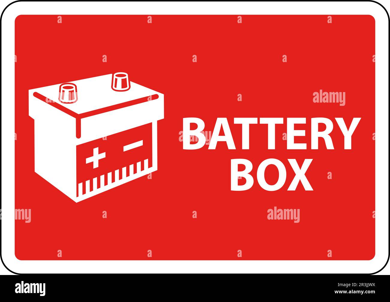Symbol Battery Sign Battery Box On White Background Stock Vector Image ...