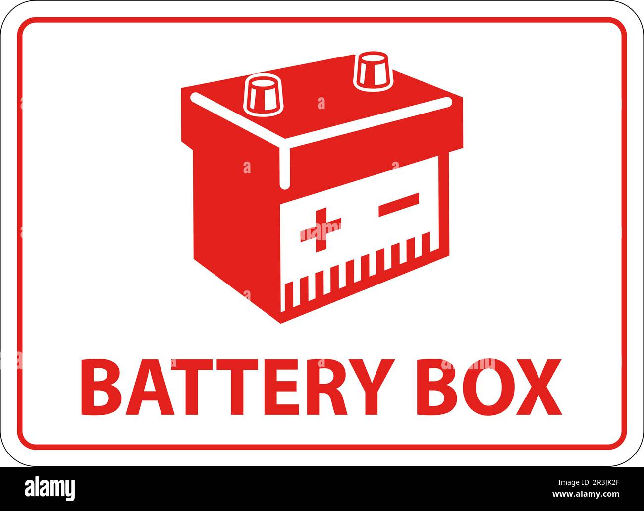 Symbol Battery Sign Battery Box On White Background Stock Vector Image ...