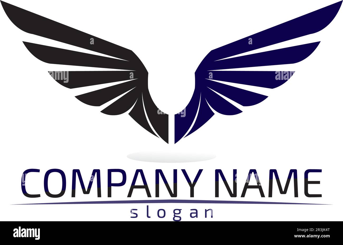 Falcon Wings Logo Template vector icon logo design Stock Vector Image ...