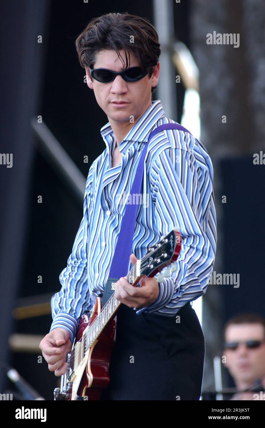 Imola Italy 2002-06-16: Robin Brown guitarist of Cousteau at the ...