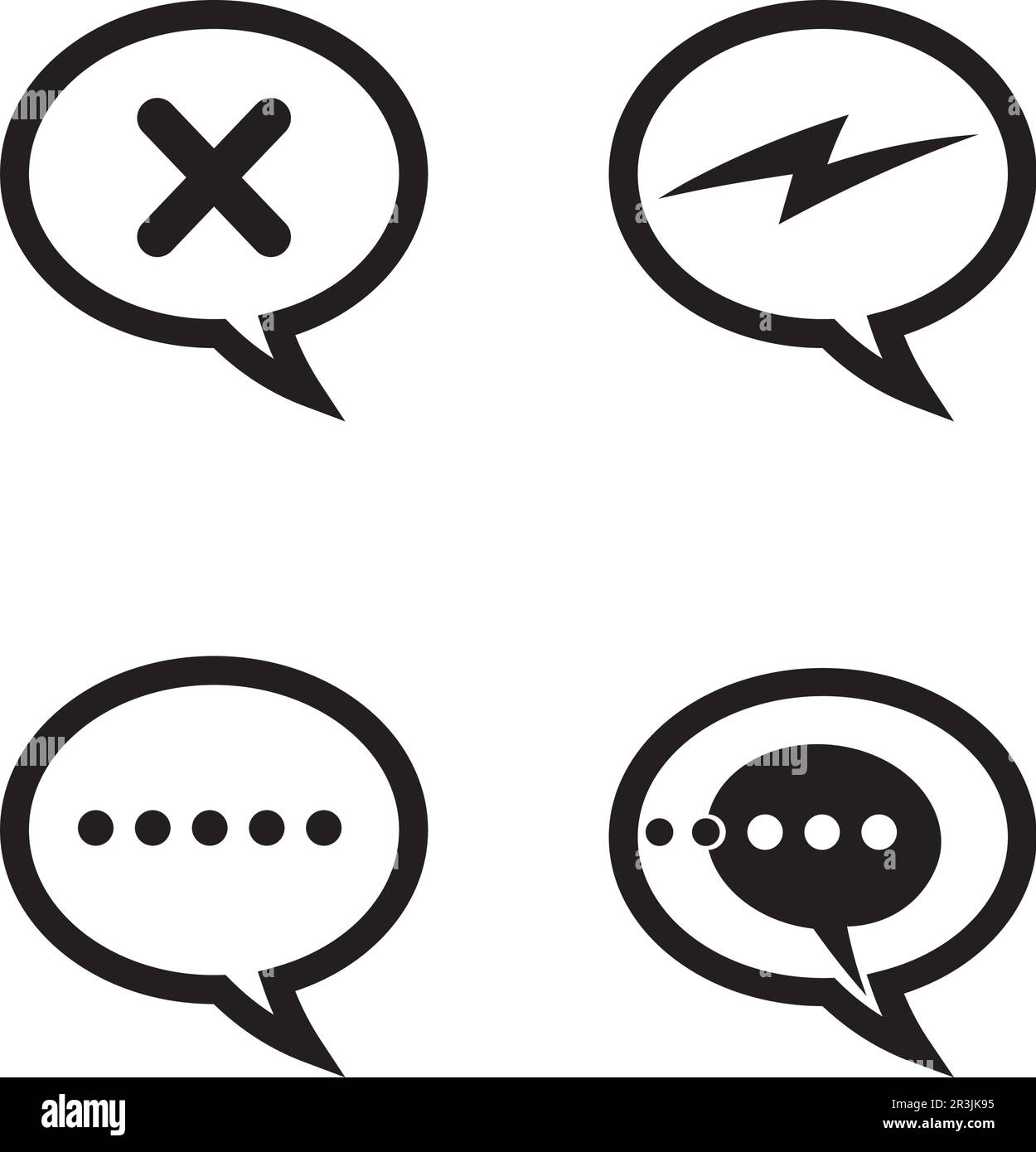 chat and message symbol vector logo design Stock Vector Image & Art - Alamy