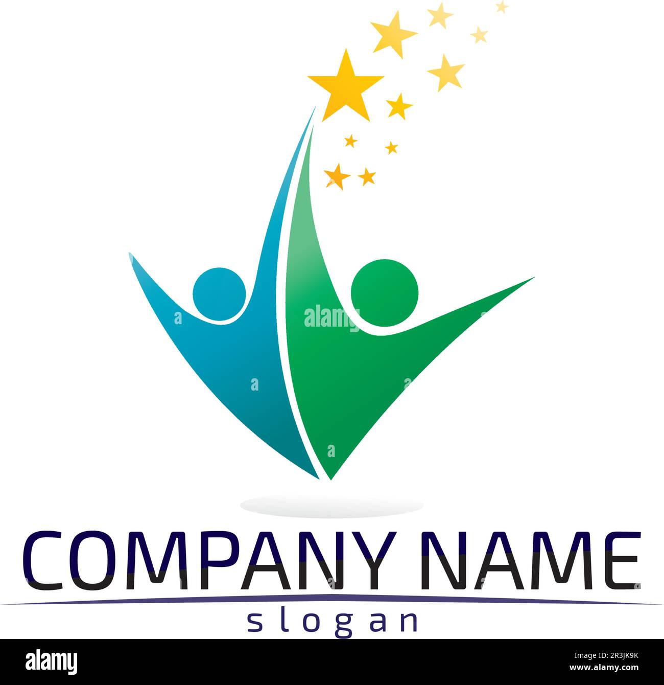 Teamwork people engagement logo Cut Out Stock Images & Pictures - Alamy