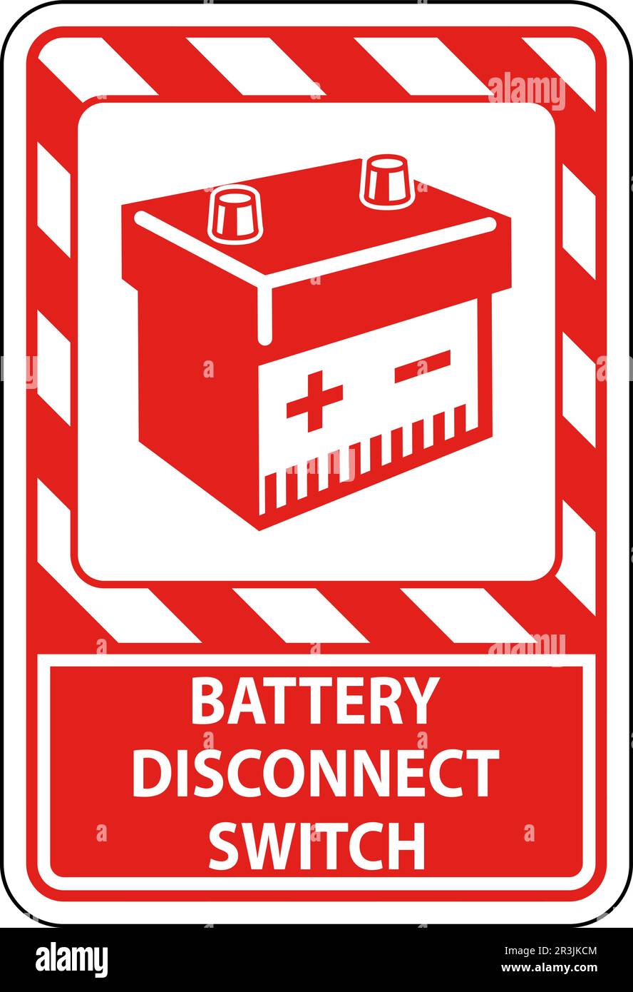 Battery Disconnect Switch Sign On White Background Stock Vector Image ...