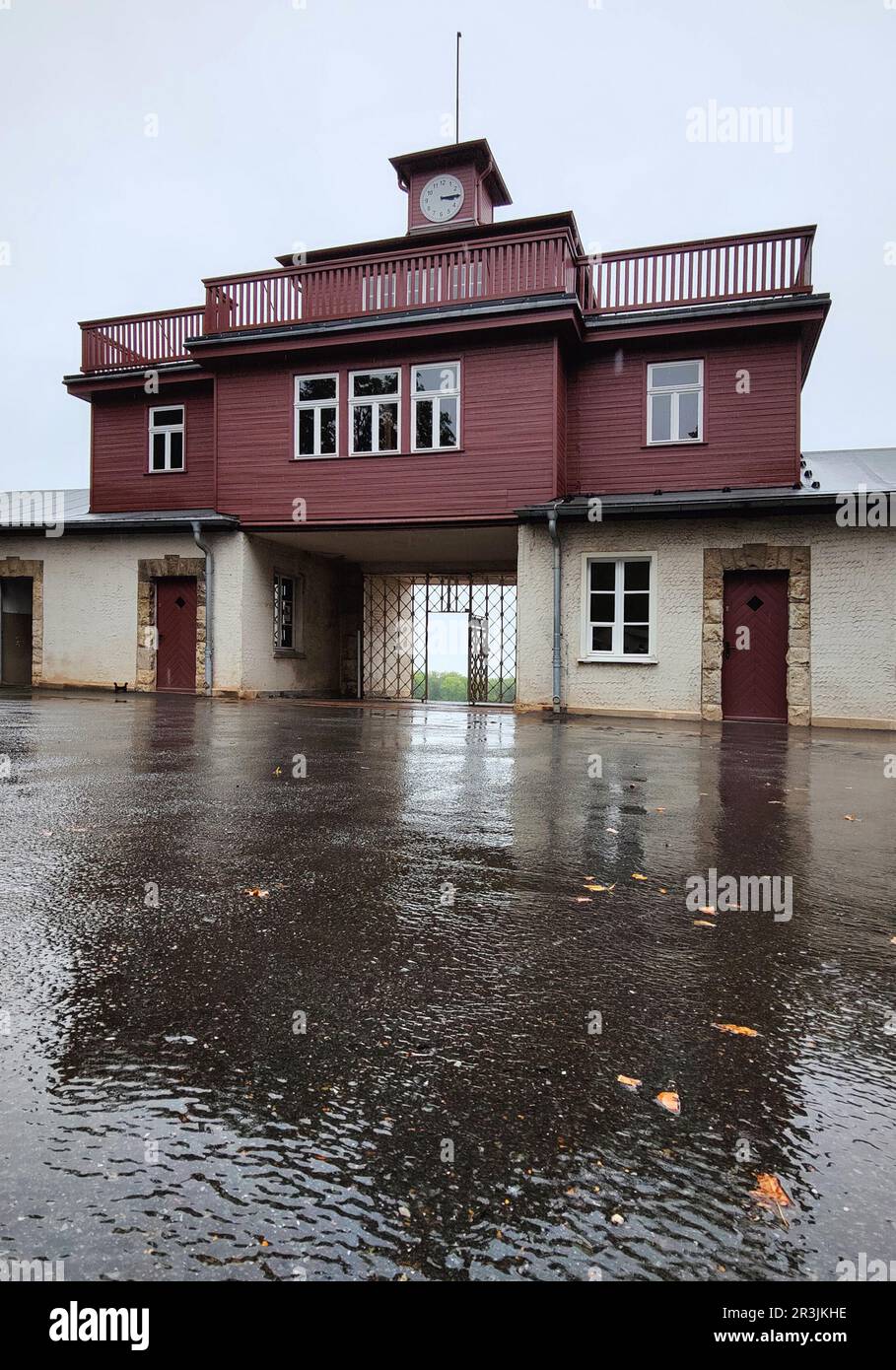 Gate to the camp at Buchenwald concentration camp, Weimar, Thuringia ...