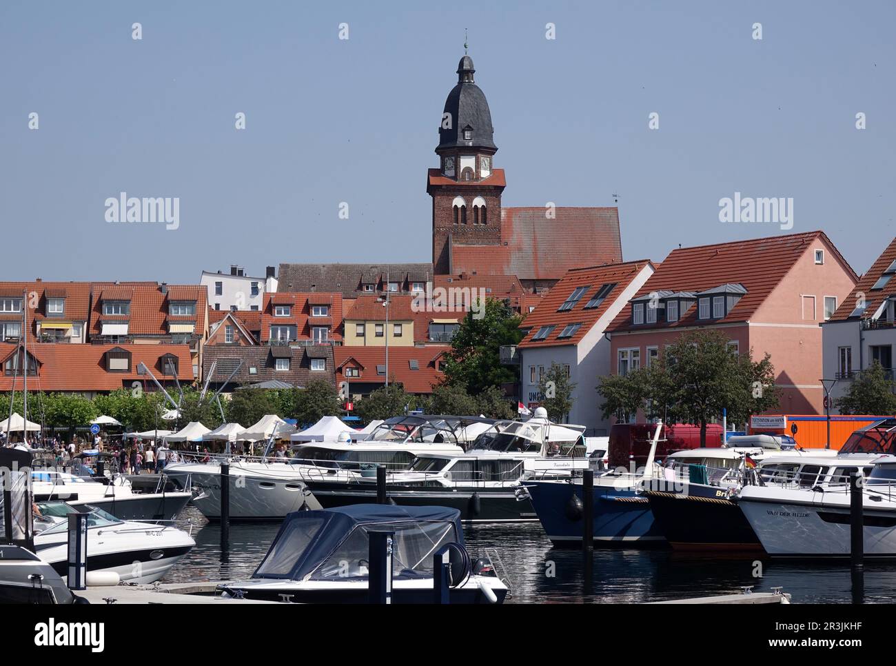 Port in Waren on the Mueritz Stock Photo - Alamy