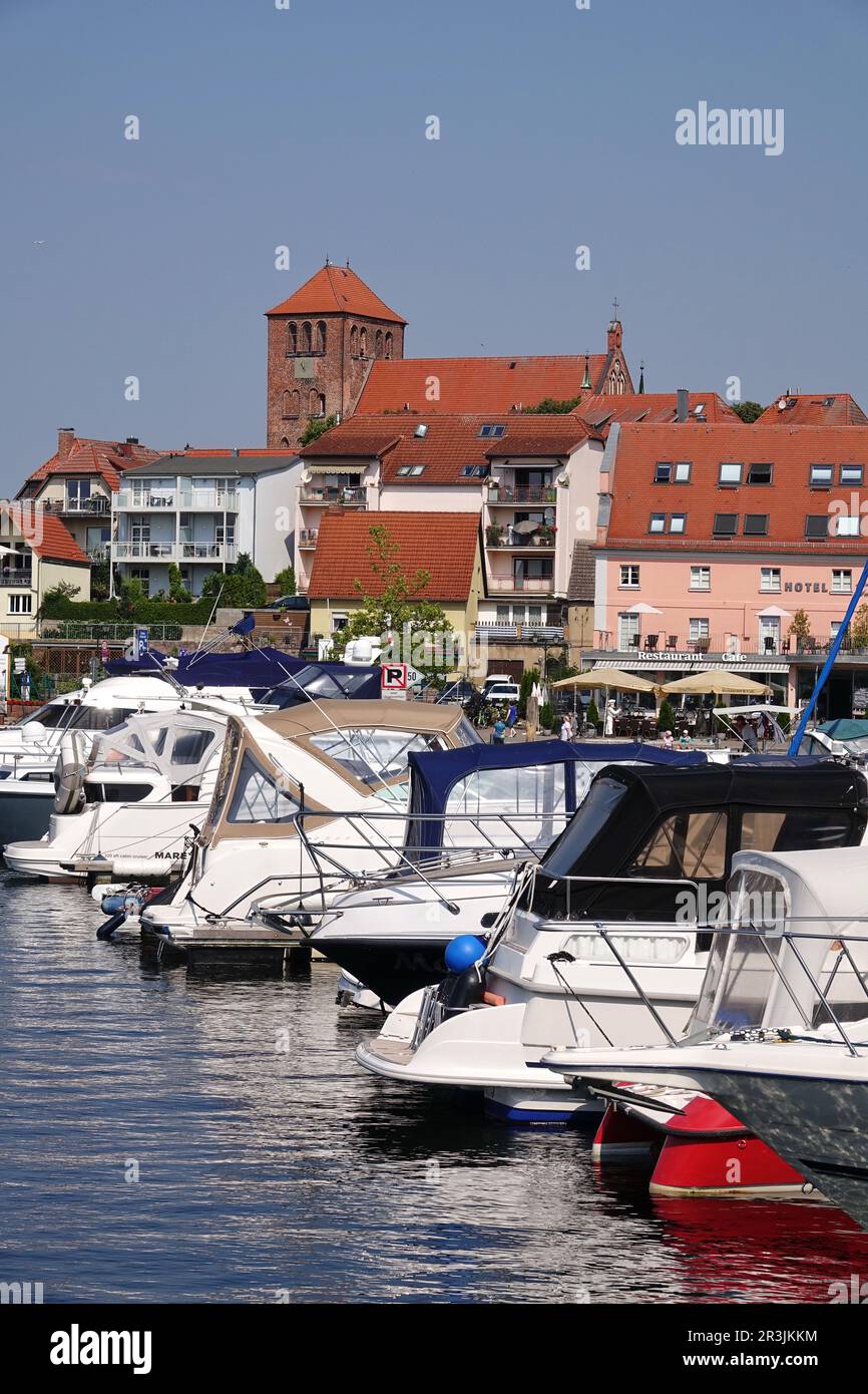 Port in Waren on the Mueritz Stock Photo - Alamy