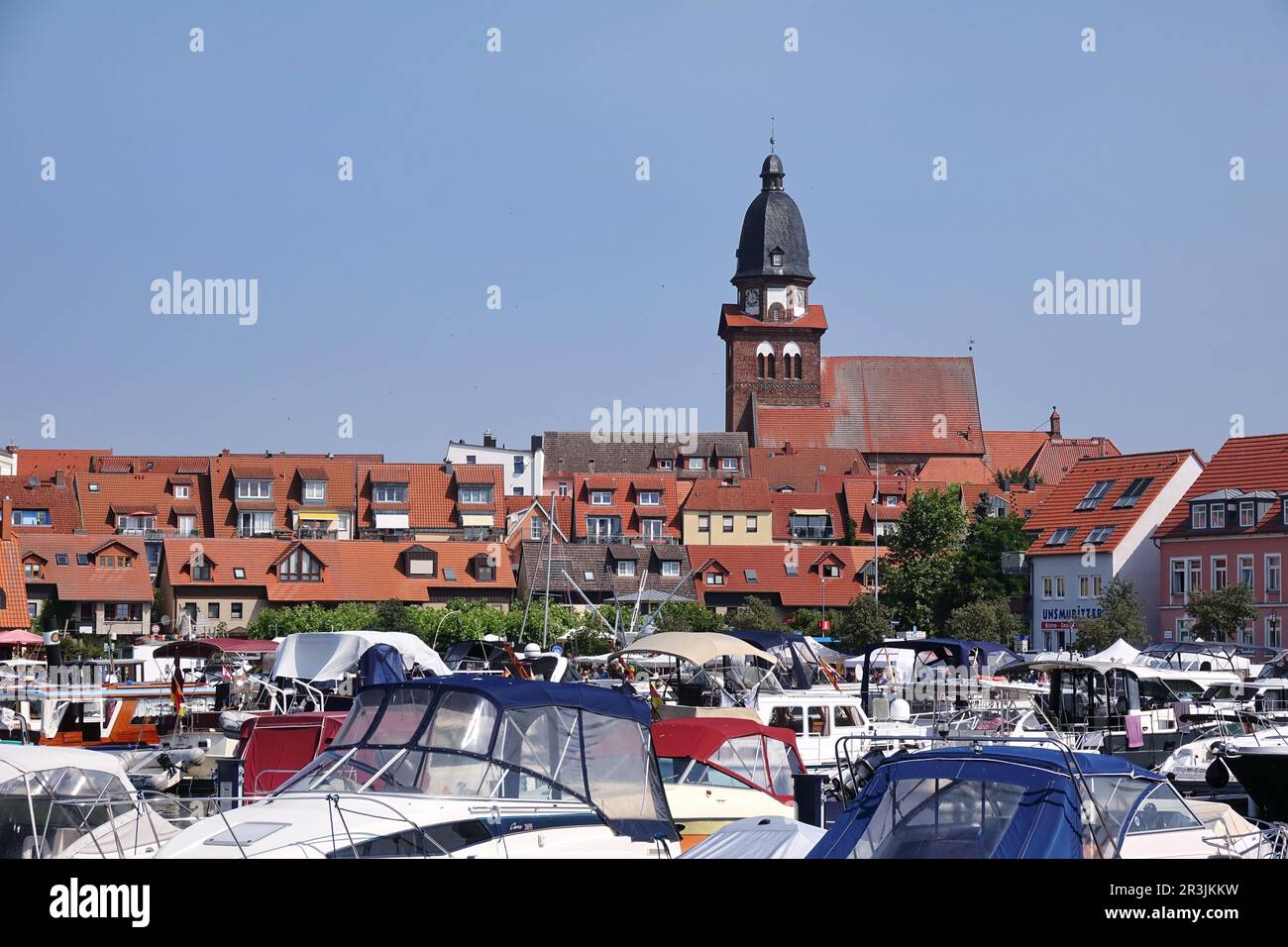 Port in Waren on the Mueritz Stock Photo - Alamy