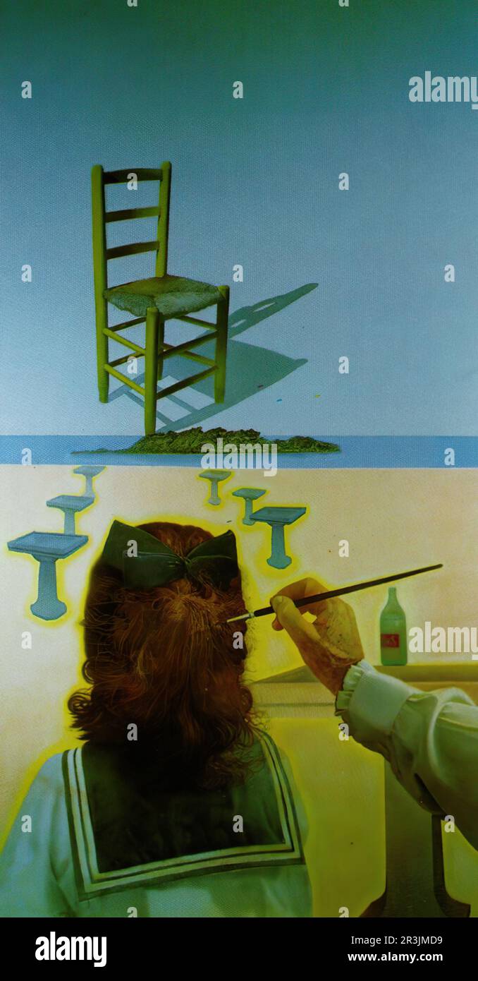 Salvador Dali - The Chair (stereoscopic work, right component Stock ...