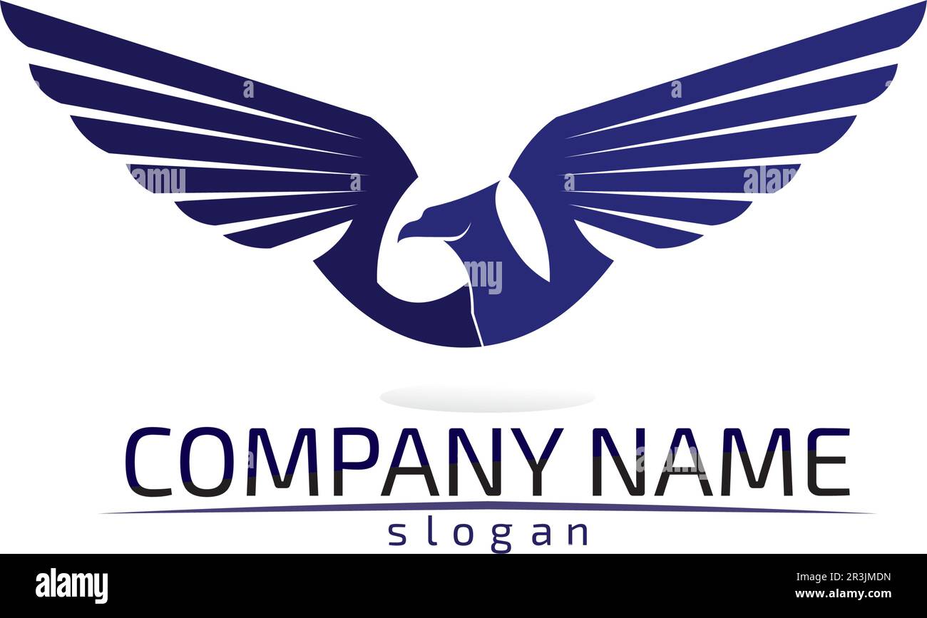 Falcon Wings Logo Template vector icon logo design Stock Vector Image ...