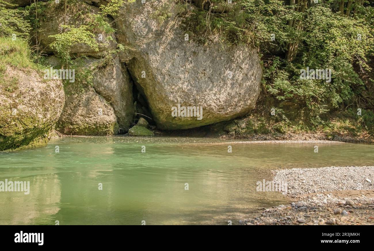 Aeuli Gorge in the Thur Valley near Lichtensteig, Canton St. Gallen ...