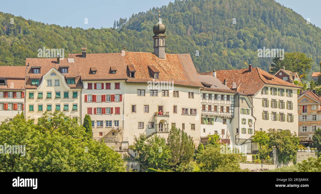 Old Town Hall Lichtensteig, Canton St. Gallen, Switzerland Stock Photo ...
