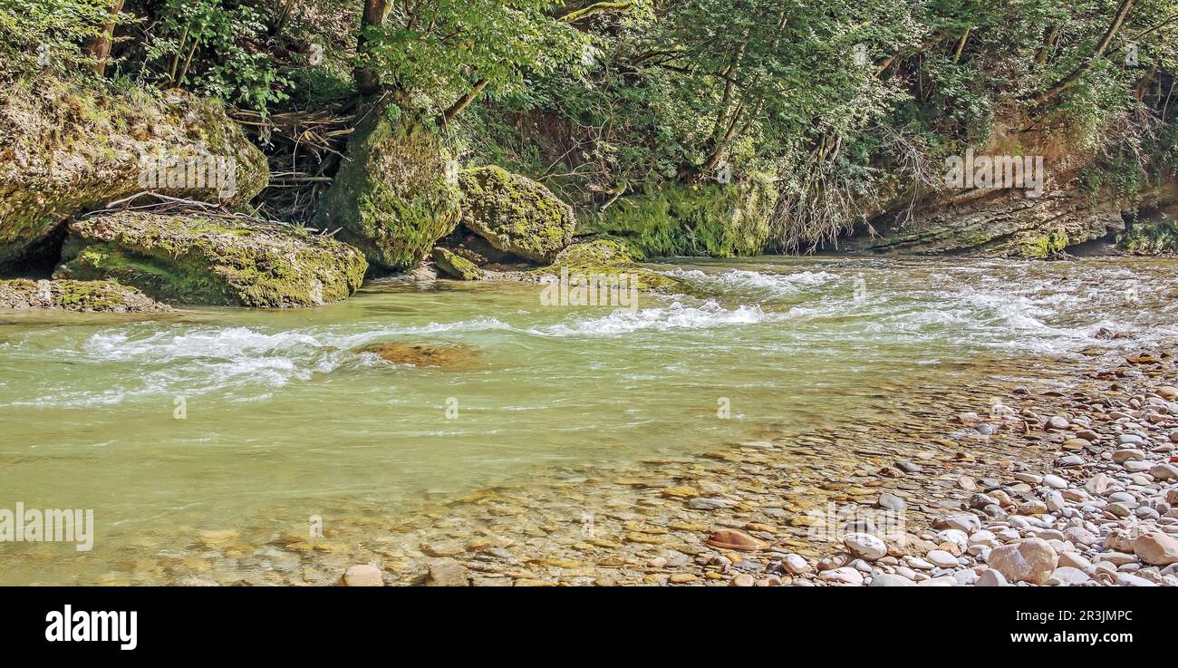 Aeuli Gorge in the Thur Valley near Lichtensteig, Canton St. Gallen ...