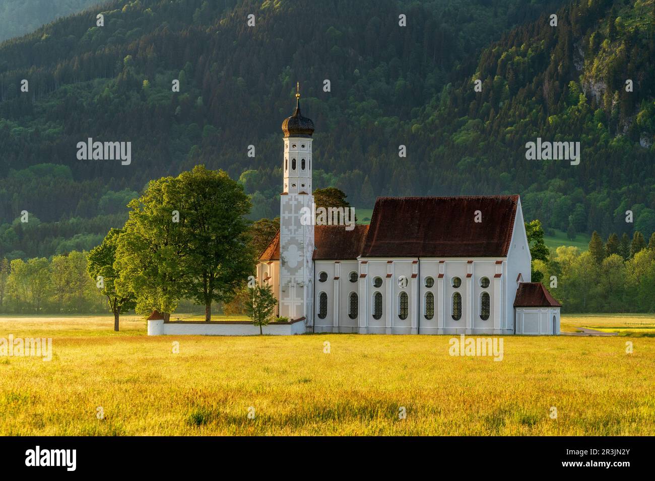 Curch St. Coloman near schloss Neuschwanstein in fall Stock Photo - Alamy