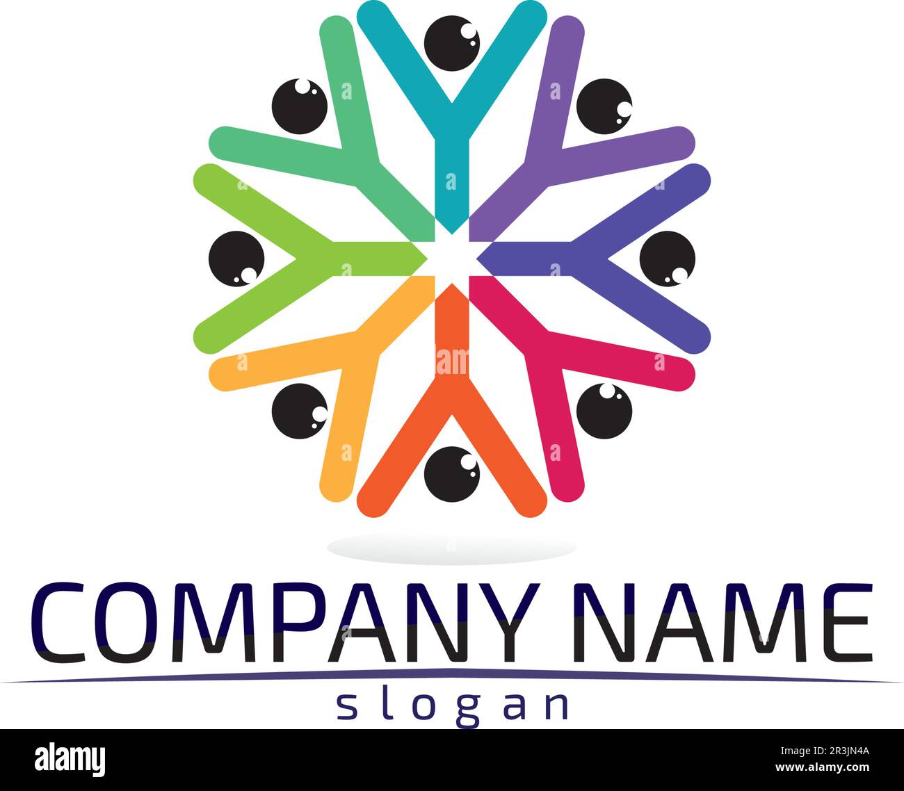 Community Care Logo People Icons In Circle Vector Concept Engagement ...