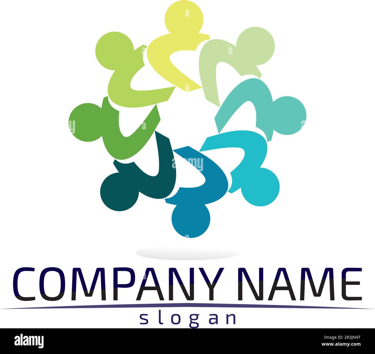 Community Care Logo People Icons In Circle Vector Concept Engagement ...