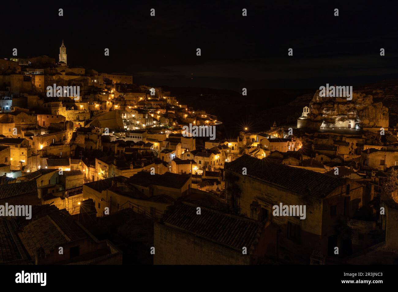 Panoramic night view matera hi-res stock photography and images - Alamy