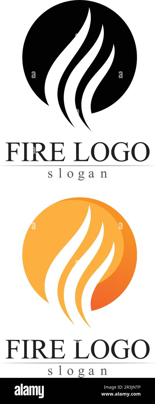Fire flame nature logo and symbols icons template Stock Vector Image ...