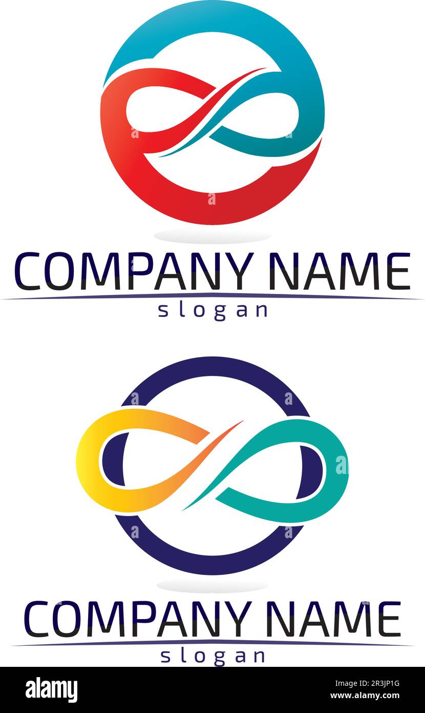 infinity logo and symbol template icons app design Stock Vector Image ...
