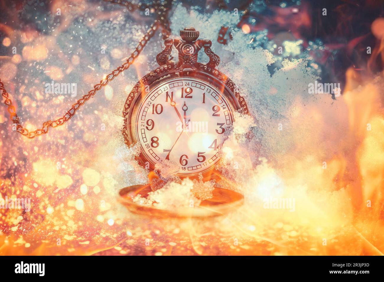 Clock showing five minutes to twelves. Time to stop and realize the ...