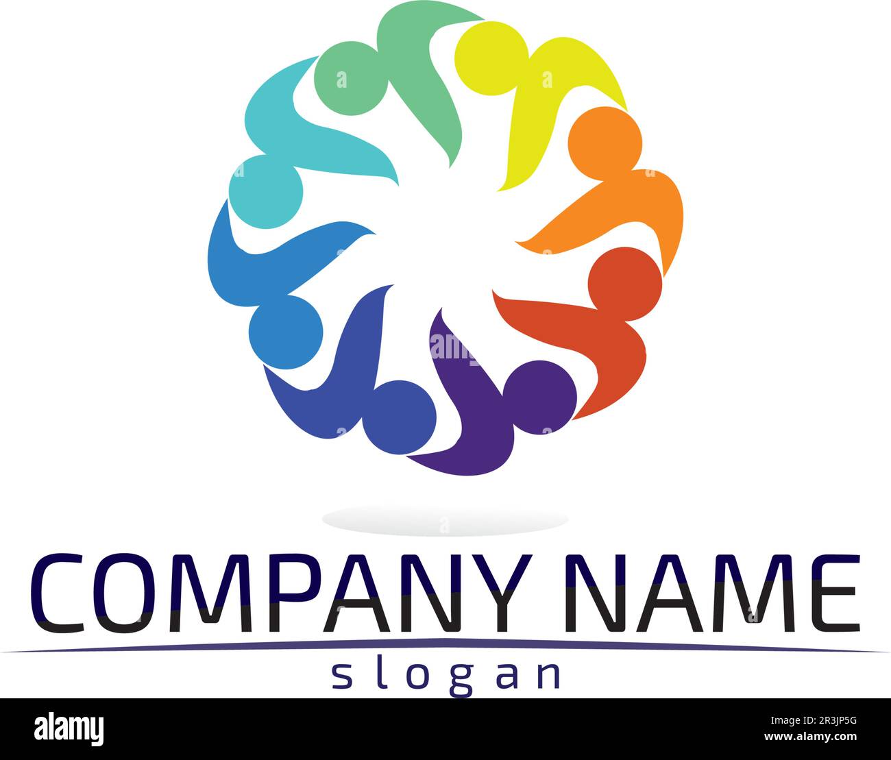 Community Care Logo People Icons In Circle Vector Concept Engagement ...