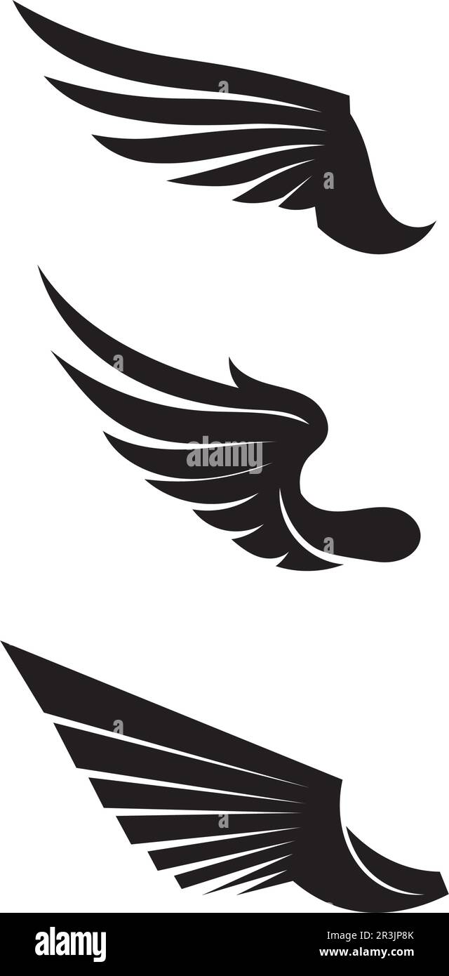 Falcon Wings Logo Template vector icon logo design Stock Vector Image ...