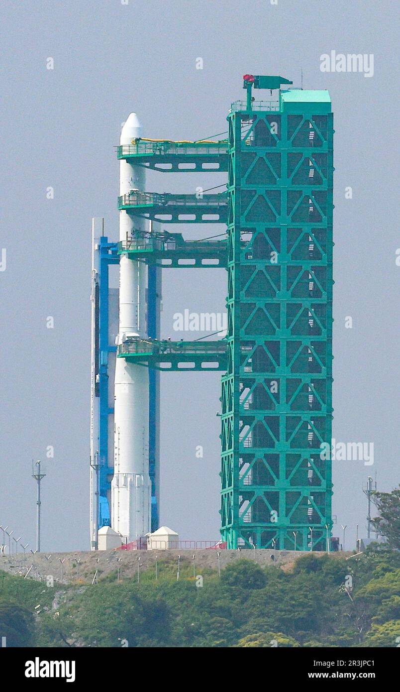 The Nuri rocket sits on its launch pad at the Naro Space Center in ...
