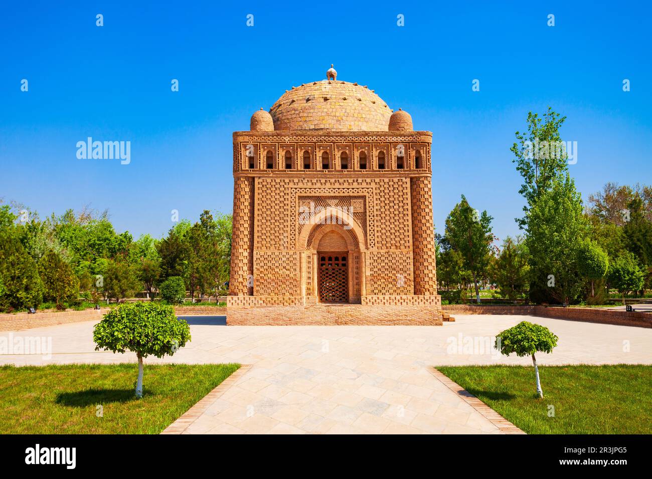 The Samanid Mausoleum, built in the 10th century is located in Bukhara ...