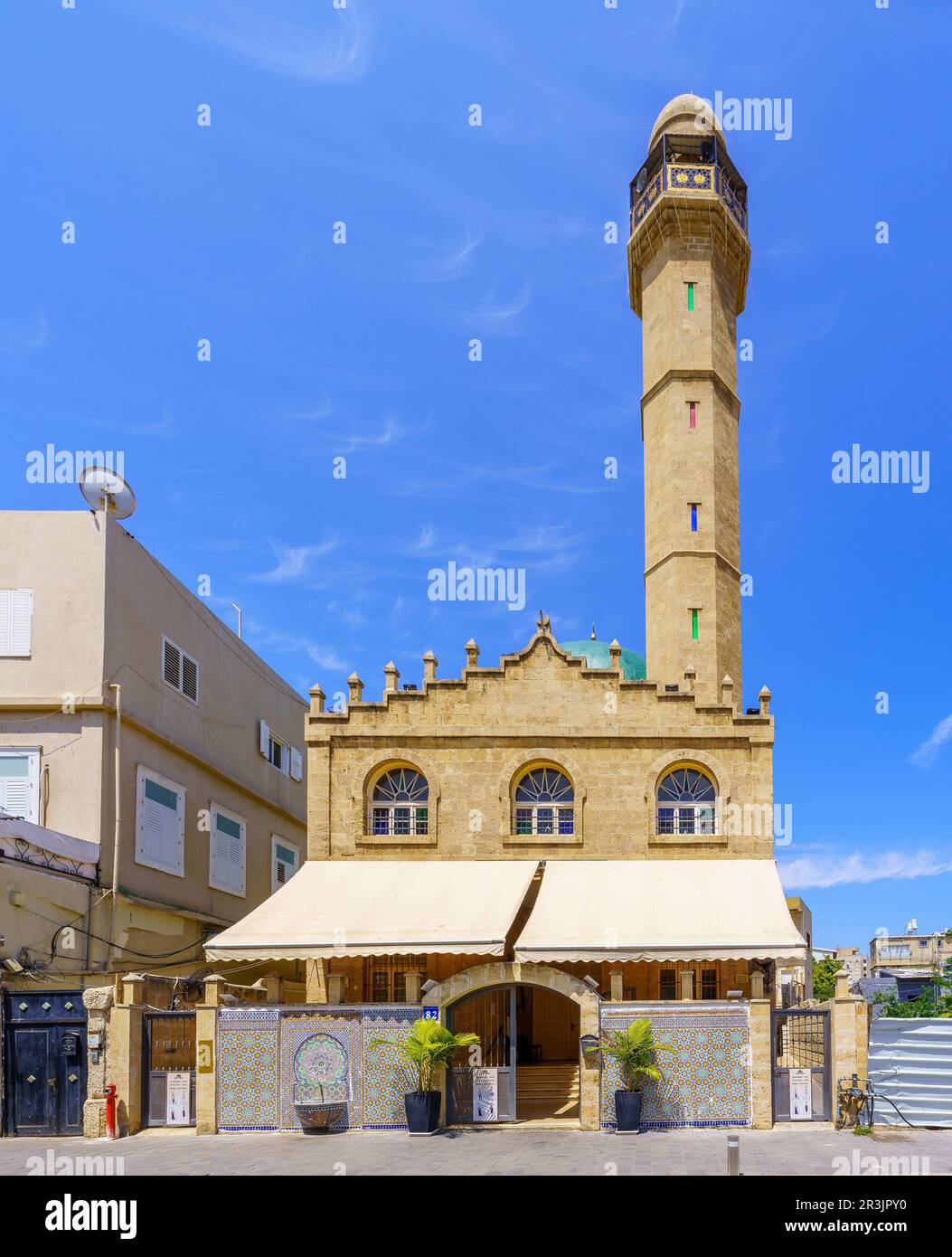 View of the Al-Nuzha Mosque, in Jerusalem Boulevard, Jaffa, now part of ...