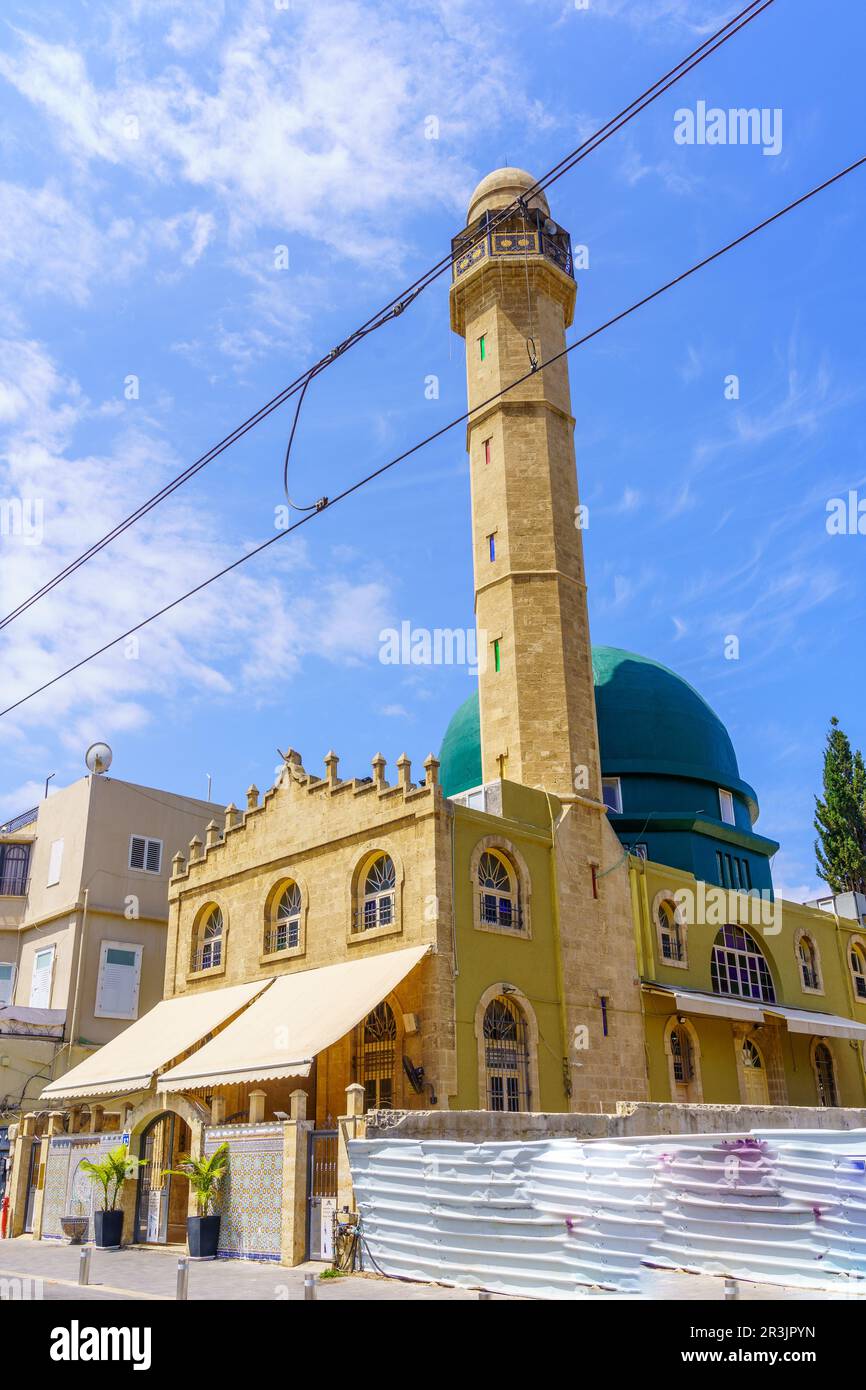 View of the Al-Nuzha Mosque, in Jerusalem Boulevard, Jaffa, now part of ...