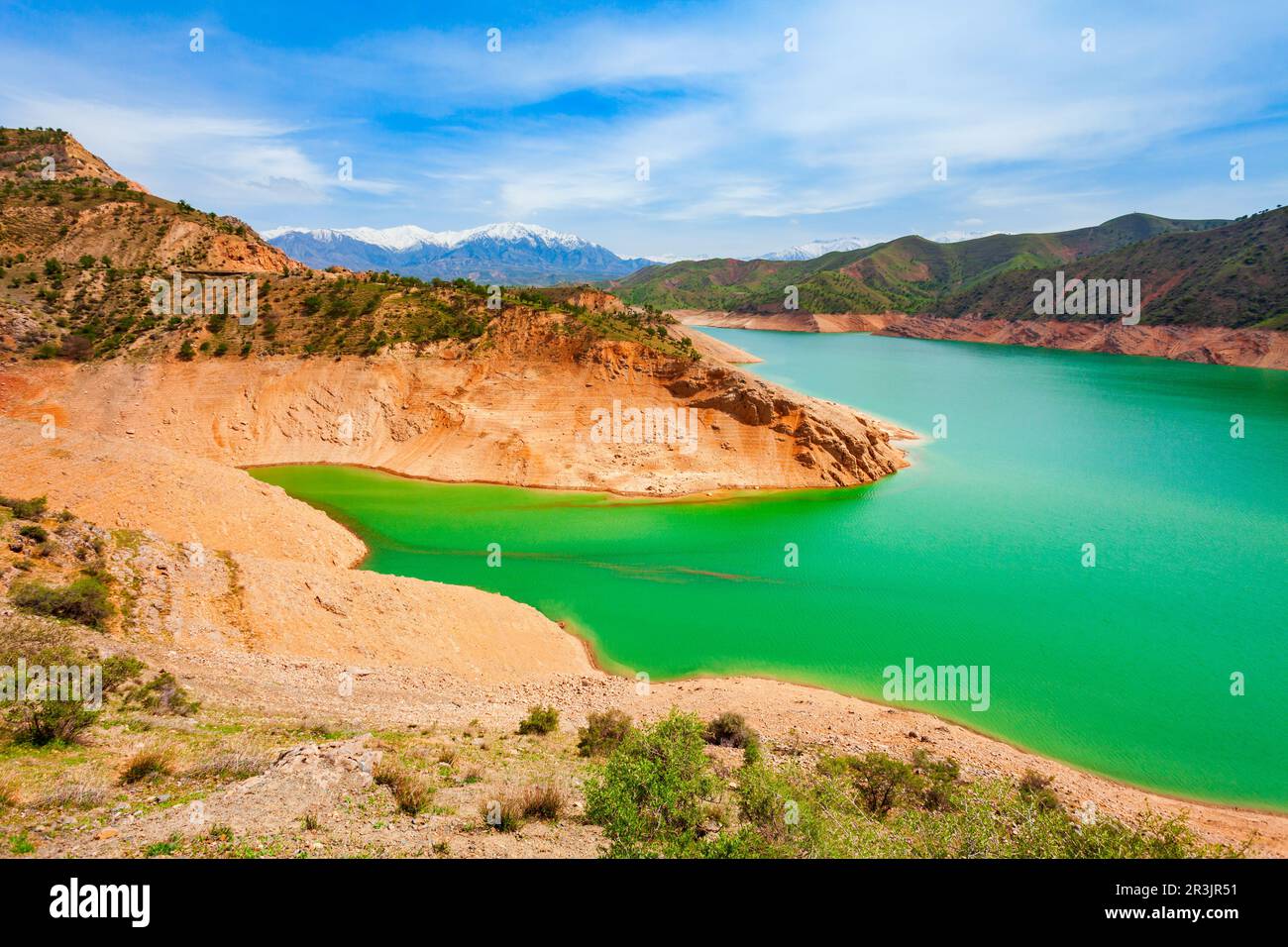 Lake Hisorak is a water reservoir near Shahrisabz city in Uzbekistan ...
