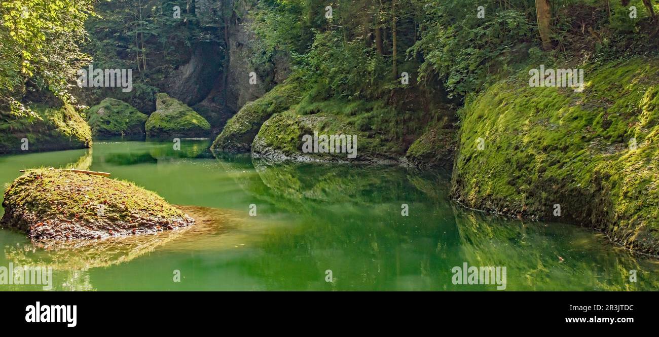 Aeuli Gorge in the Thur Valley near Lichtensteig, Canton St. Gallen ...