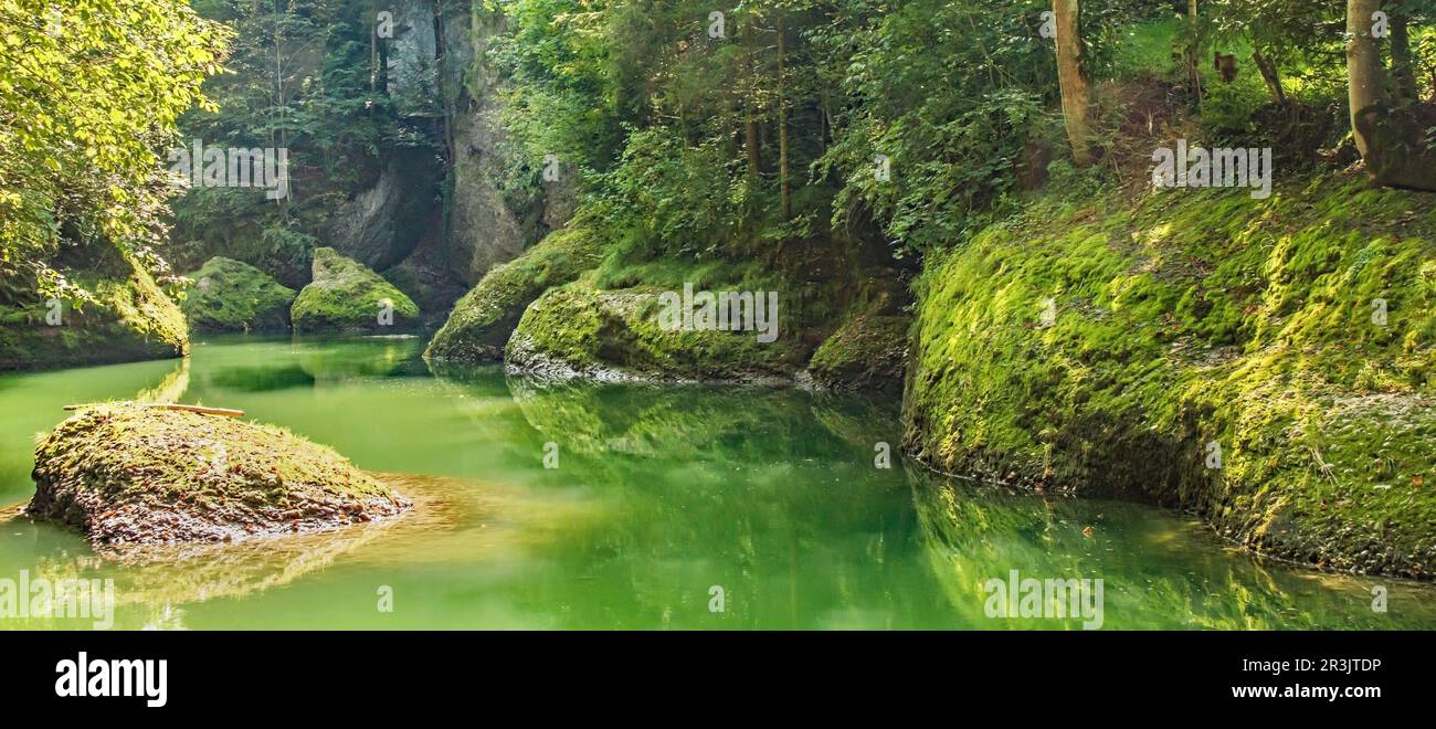 Aeuli Gorge in the Thur Valley near Lichtensteig, Canton St. Gallen ...