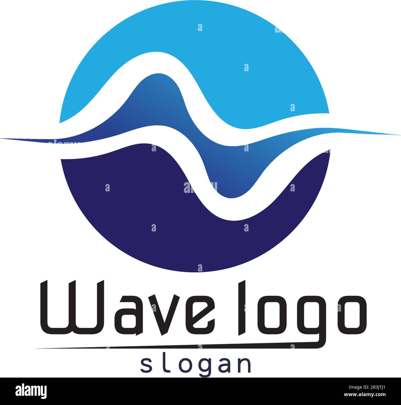 Waves beach logo and symbols template icons app Stock Vector Image ...